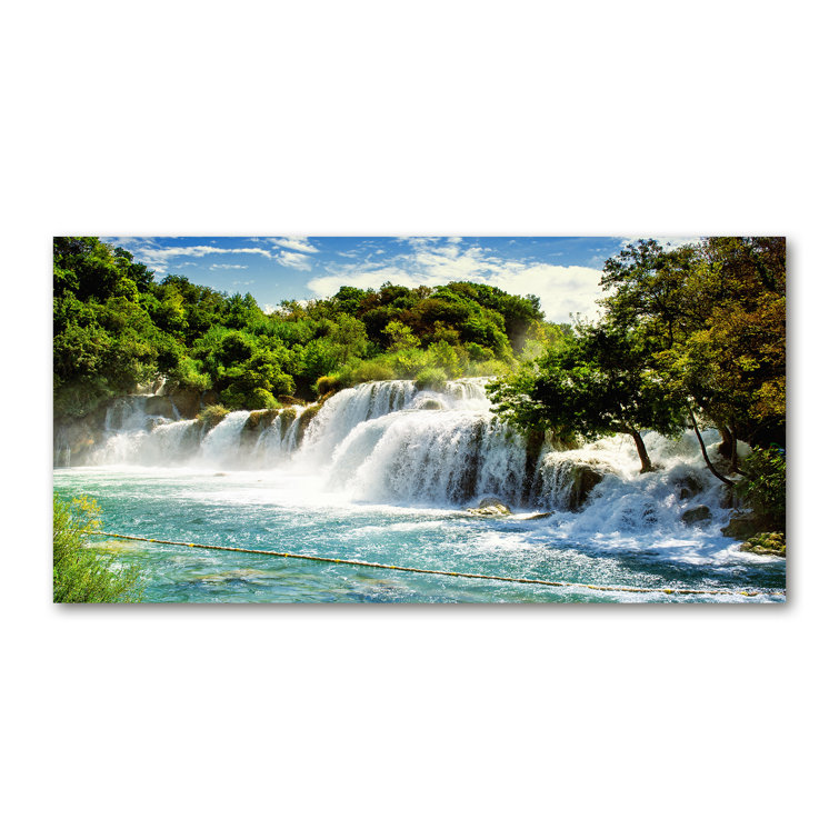 Union Rustic Waterfall Krka - Wrapped Canvas Art Prints | Wayfair.co.uk
