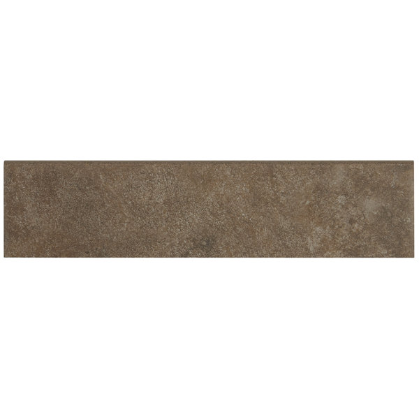 Daltile Slate Attaché 12" x 3" Porcelain Bullnose Tile Trim in Brown ...