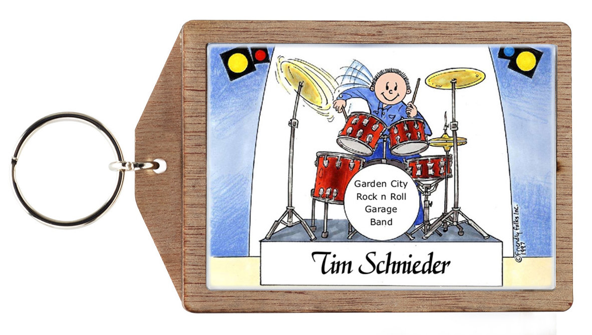Printed Perfection Personalized Drummer - Male Wooden Key Chain ...