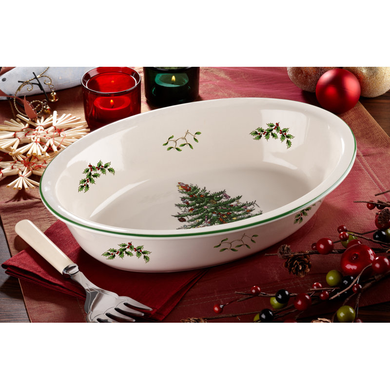 Spode Christmas Tree Oval Rim Dish 12.5" & Reviews | Wayfair