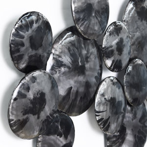 Orren Ellis Obsidian Hand Painted Etched Metal Wall Décor & Reviews ...
