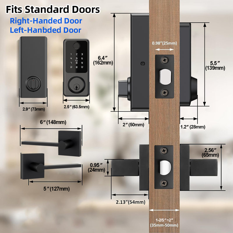 Secusly Fingerprint Smart Door Lock With Lever Handle & Reviews ...