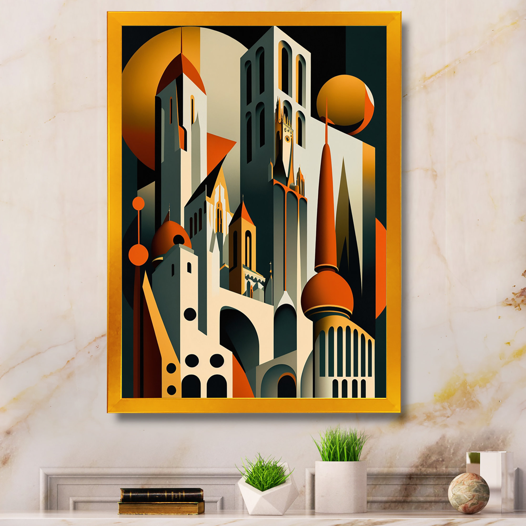 Corrigan Studio® Fantasy Cityscape IV - Cityscapes Canvas Wall Art ...