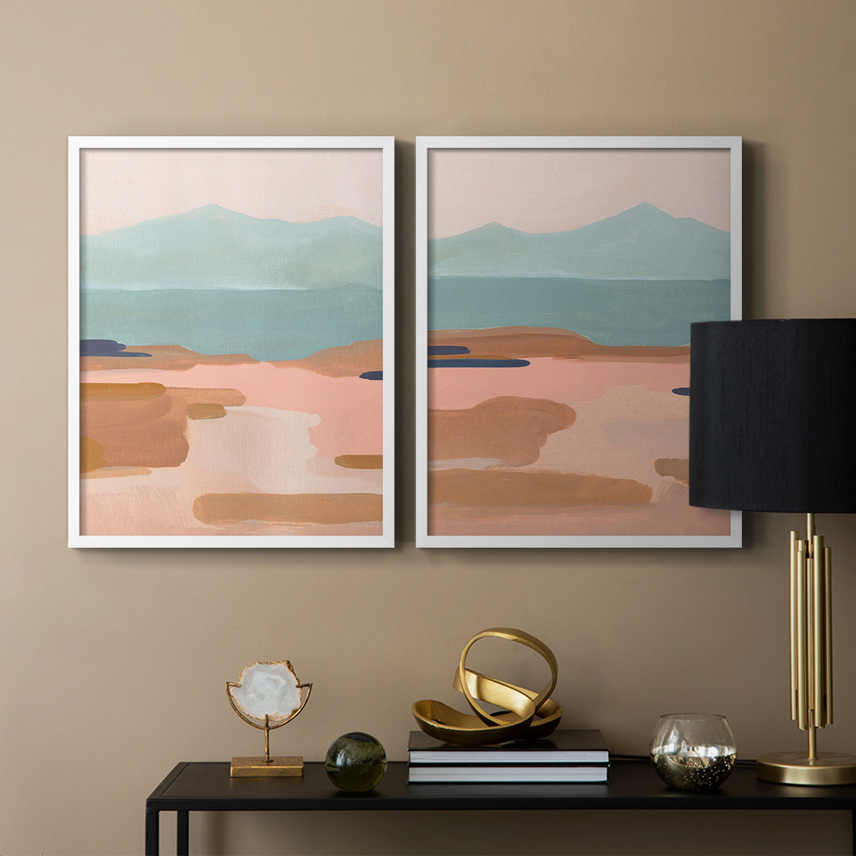 Wrought Studio™ Desert Sunrise I-Premium Framed Print -Ready to Hang ...