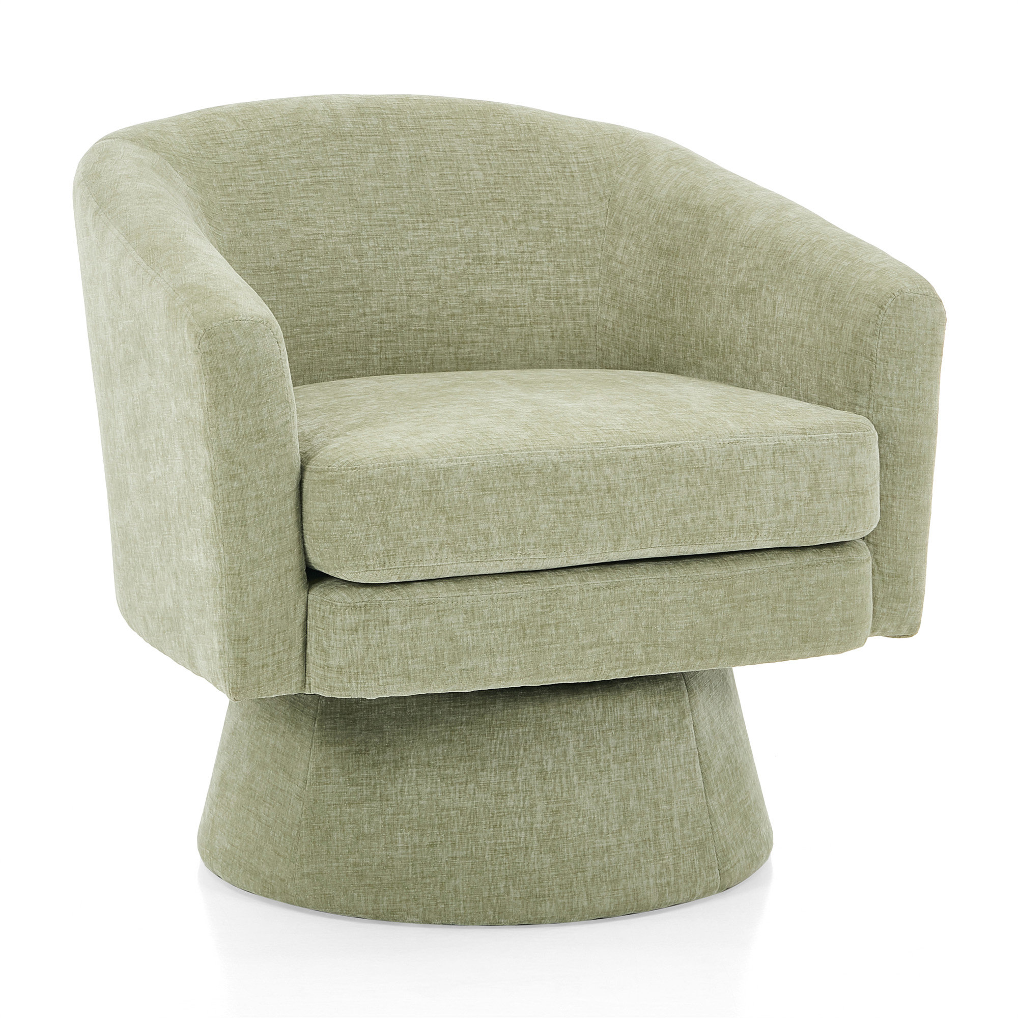 Latitude Run® Contemporary Chenille Swivel Accent Chair, 360° Rotating ...