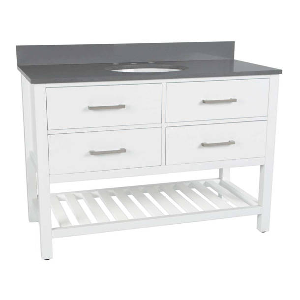 Red Barrel Studio® Meadowbrook 48'' Single Bathroom Vanity with Ceramic ...