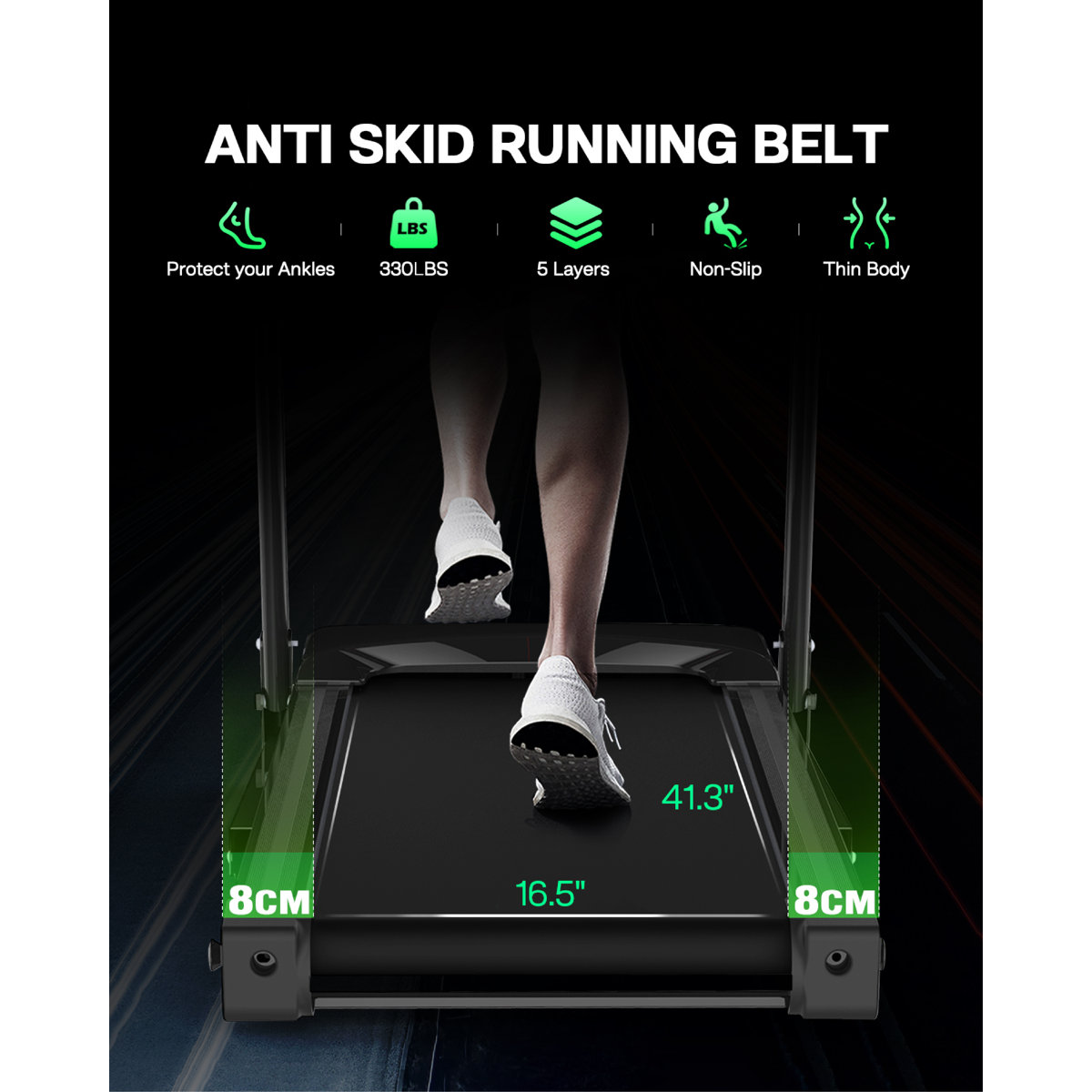 Hokku Designs Folding Treadmill For Home Electric Treadmill Workout ...