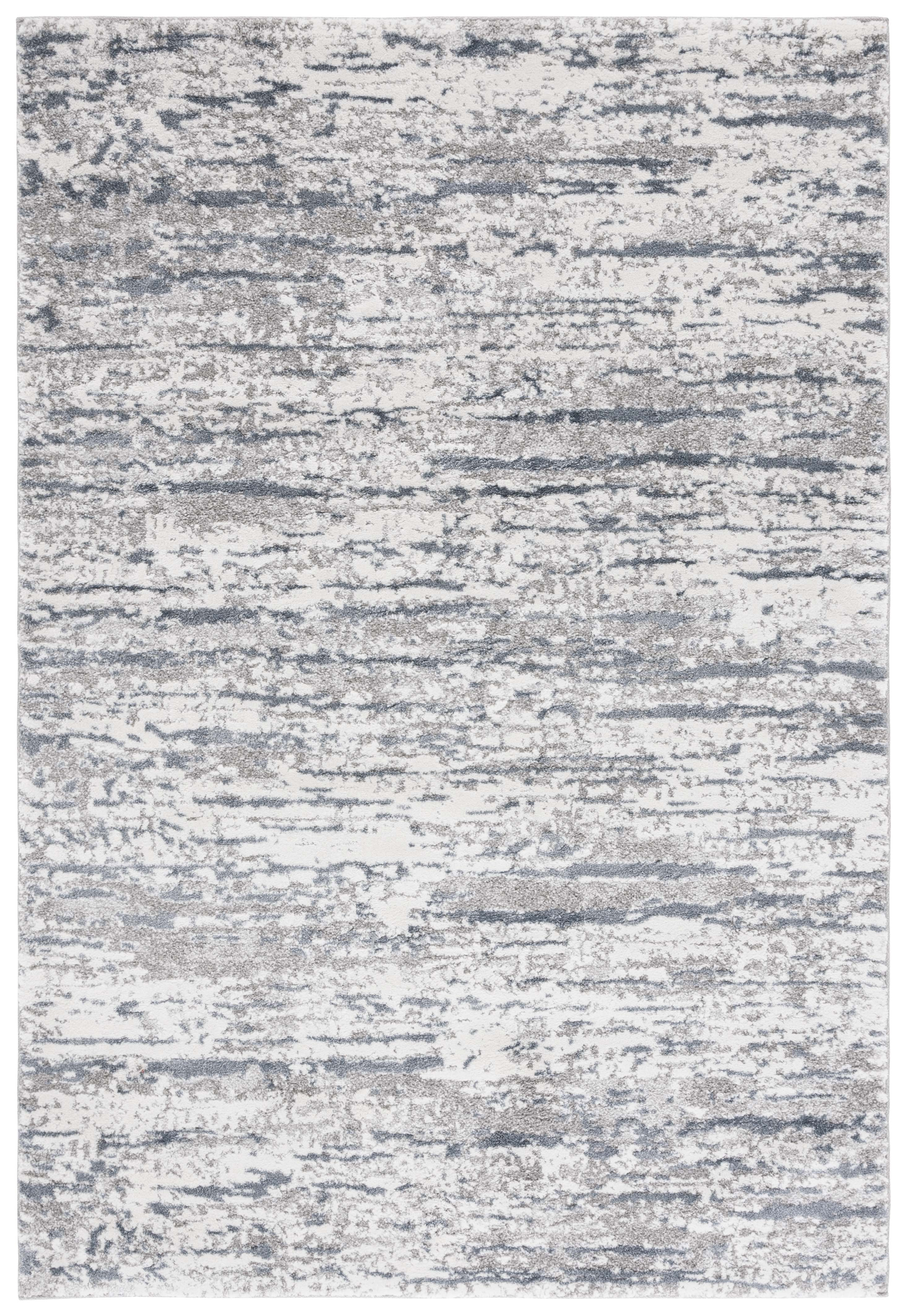 17 Stories Bloxson Abstract Power Loom Polypropylene Area Rug in Grey ...