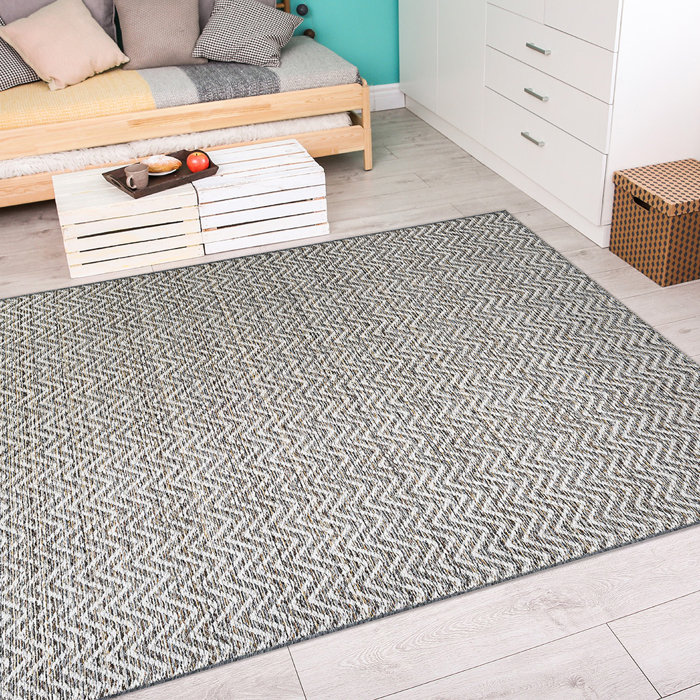Ebern Designs Irit Flatweave Chevron Rug & Reviews | Wayfair