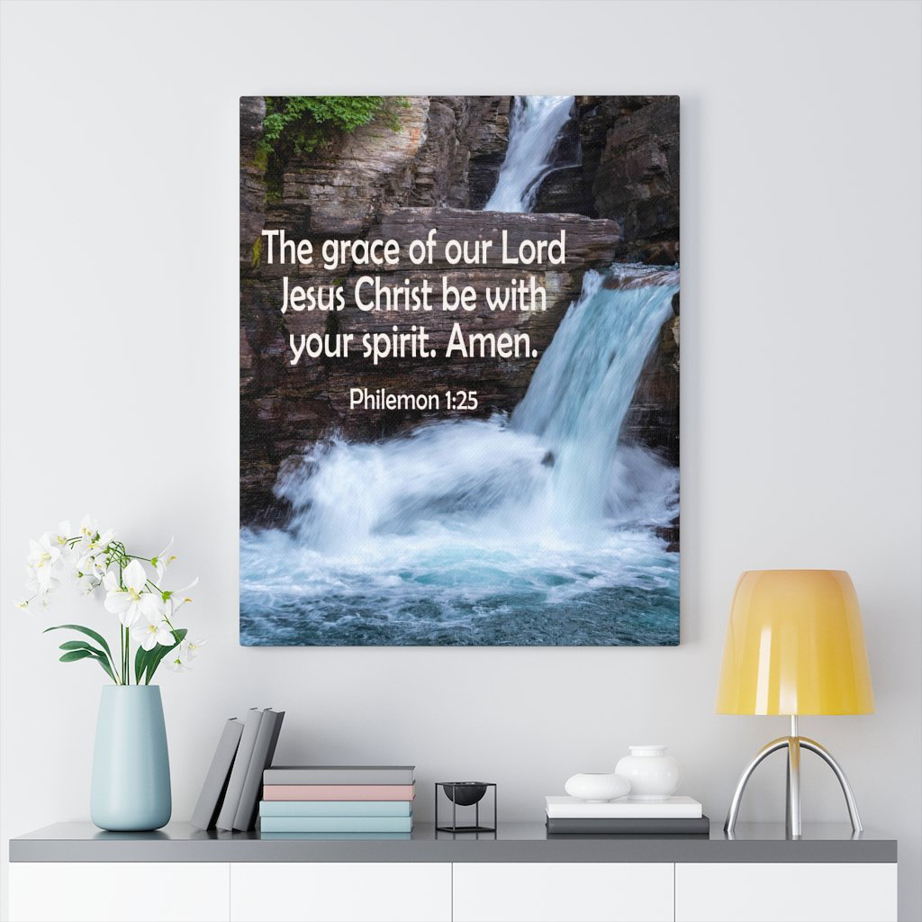 Express Your Love Gifts Scripture Canvas The Grace Of Lord Philemon 1: ...