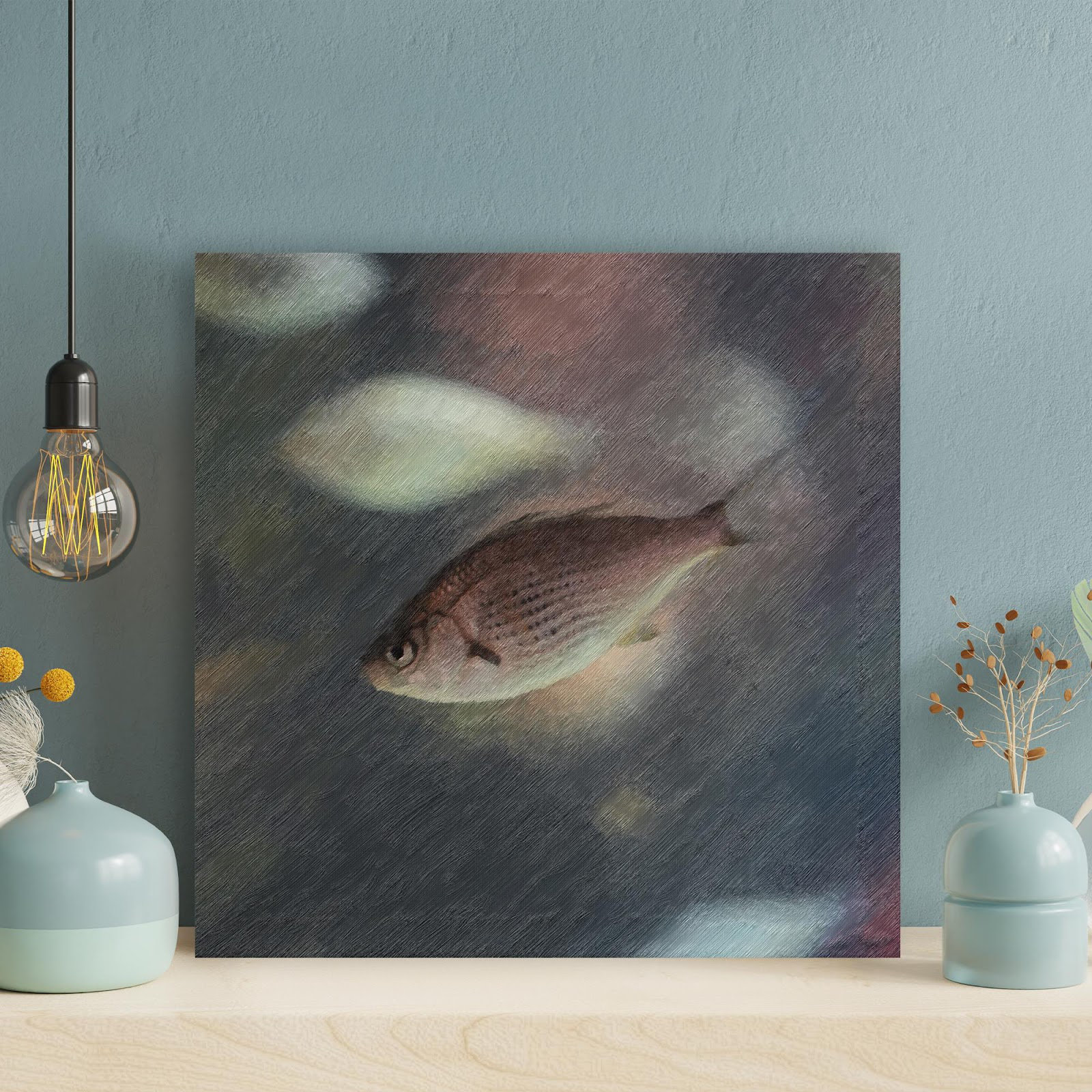 Rosecliff Heights A Normal Fish In A Tank - 1 Piece Square Graphic Art ...