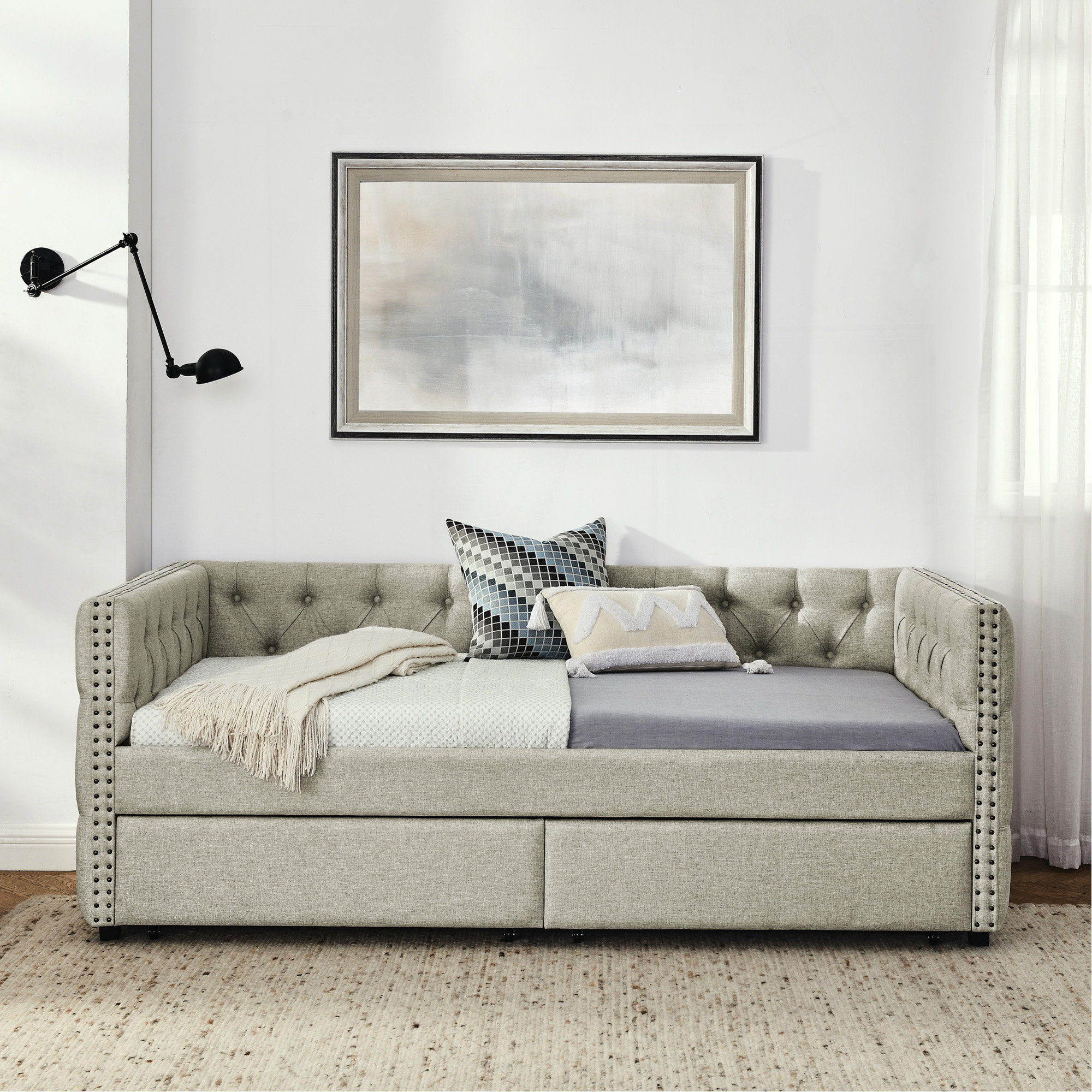 Lark Manor™ Comfortable Daybed With Practical Drawers And Sturdy ...
