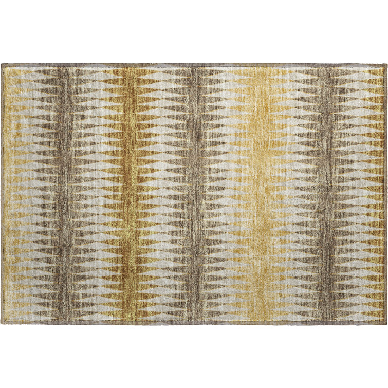 Bungalow Rose Premium Machine Washable Prisco Chocolate Rug | Wayfair