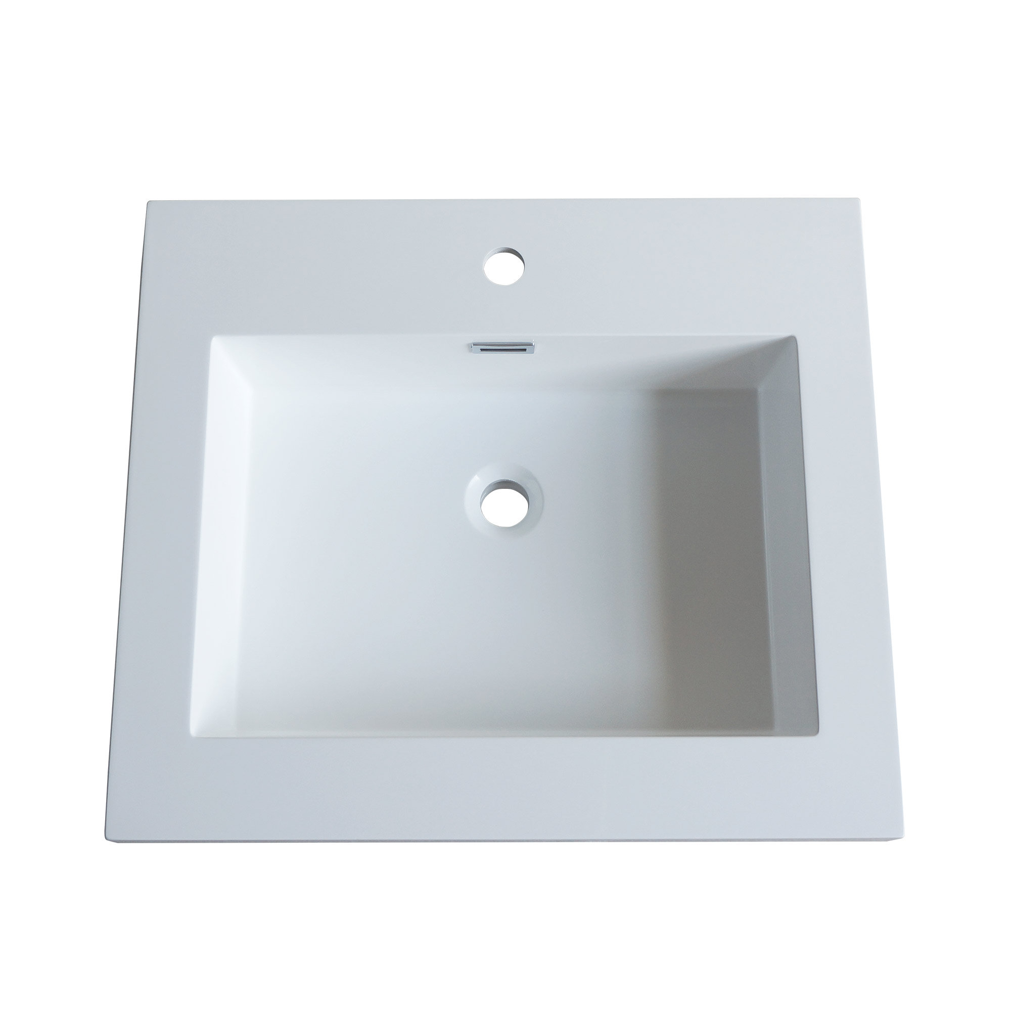 Dowell 25'' Rectangular Drop-In Bathroom Vanity Top with Overflow | Wayfair