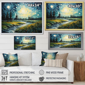Millwood Pines Vangogh Dandelions In The Meadow II Framed On Canvas by ...