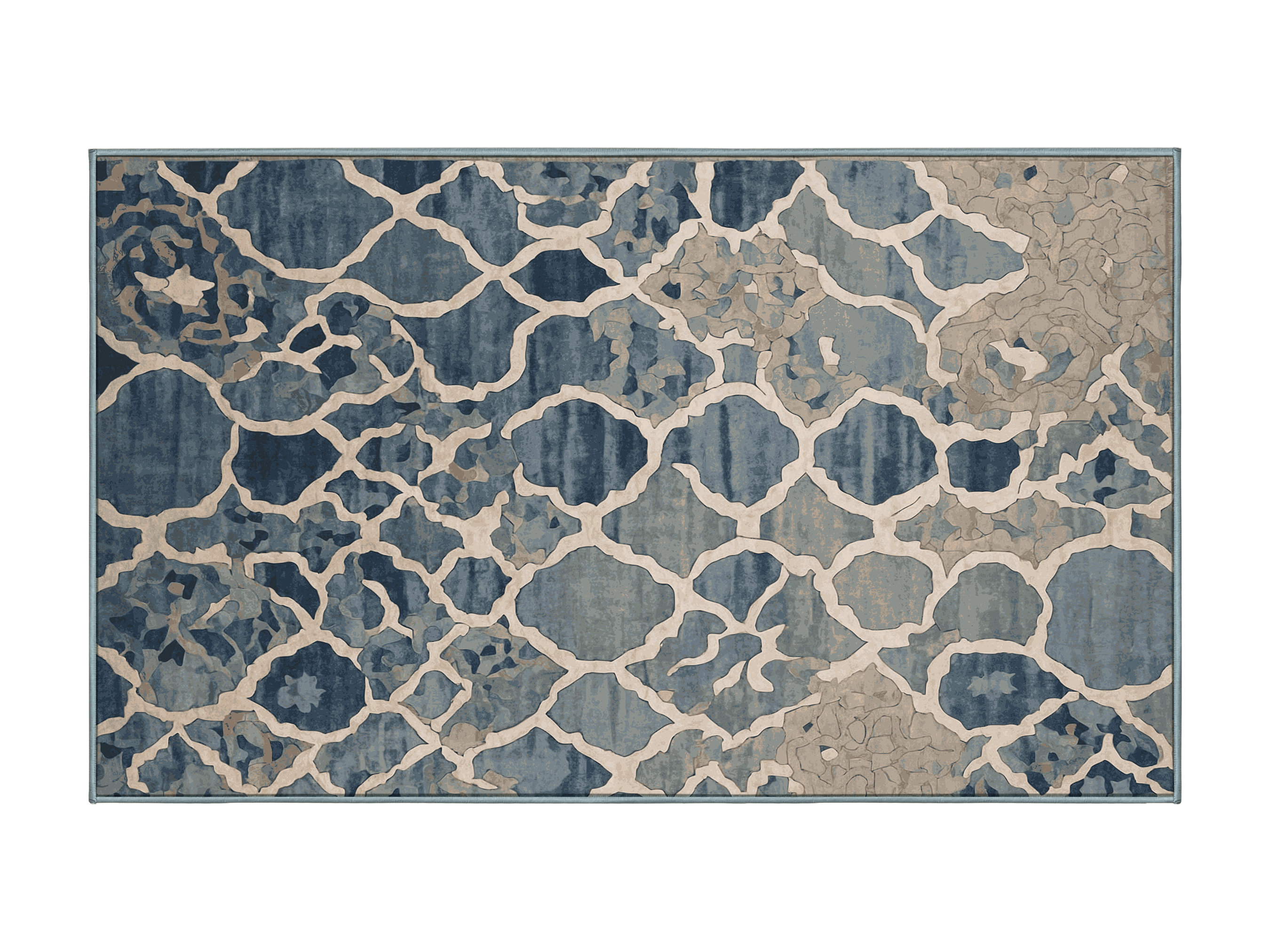 Joss & Main Machine Washable Blue Area Rug | Wayfair