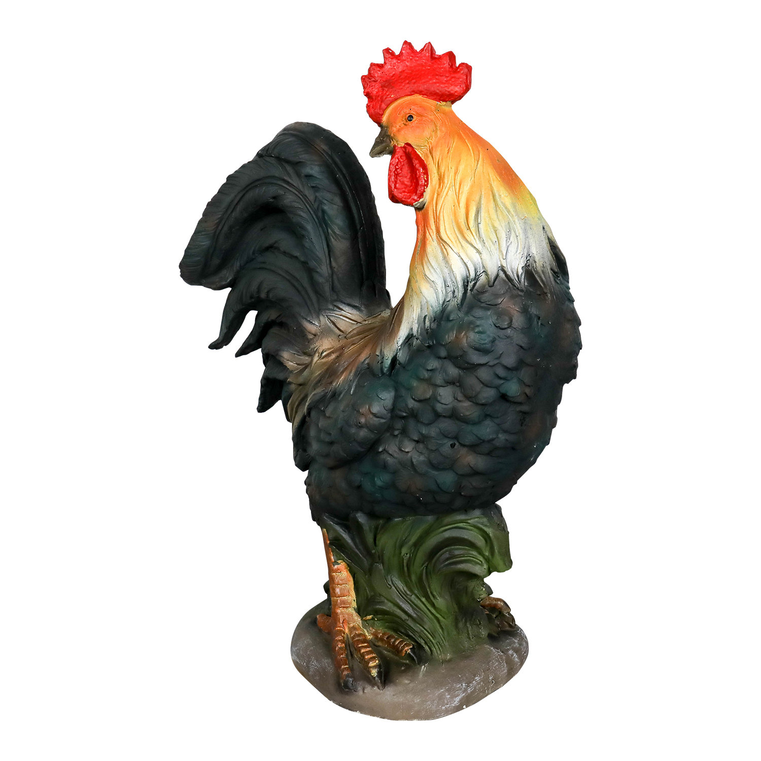 August Grove® Concrete Rooster Decor,Yard Chicken Decorations,Outdoor ...
