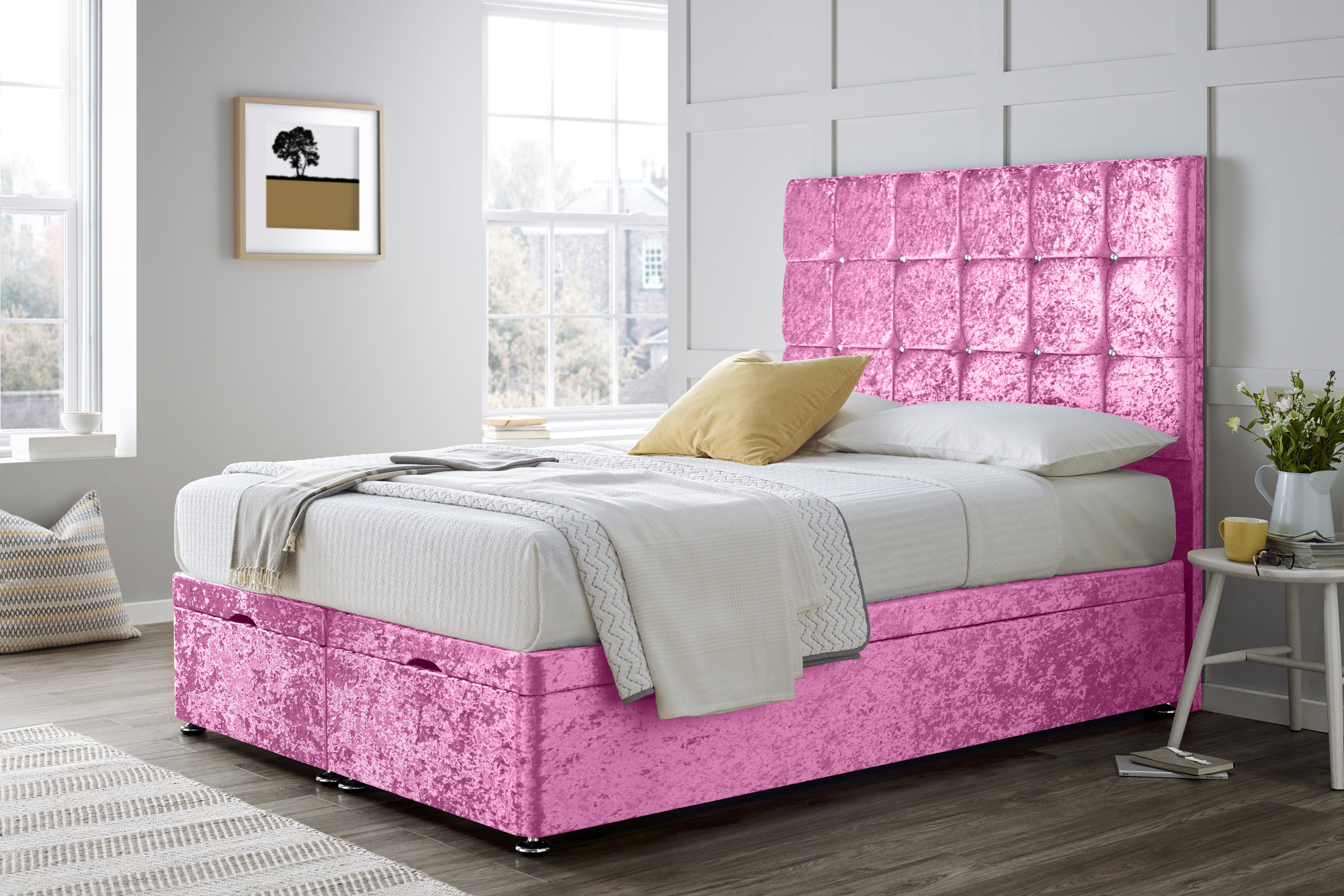 Wayfair Sleep Relford Divan Bed with 54" Floorstanding Headboard ...