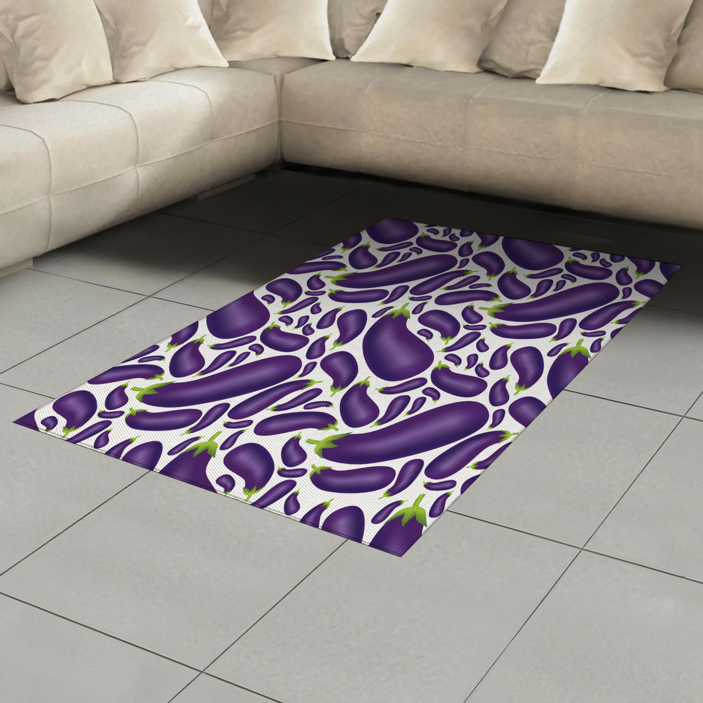 East Urban Home Eggplant High Density Long Fiber Poly Threads ...