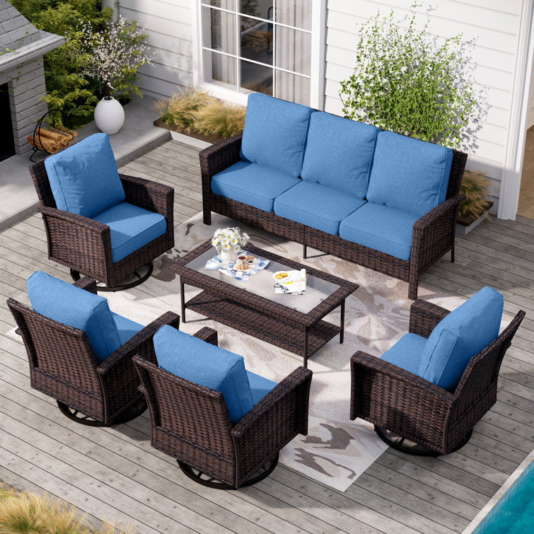 Wildon Home® Nadilee 6 Piece Sofa Seating Group with Cushions & Reviews ...