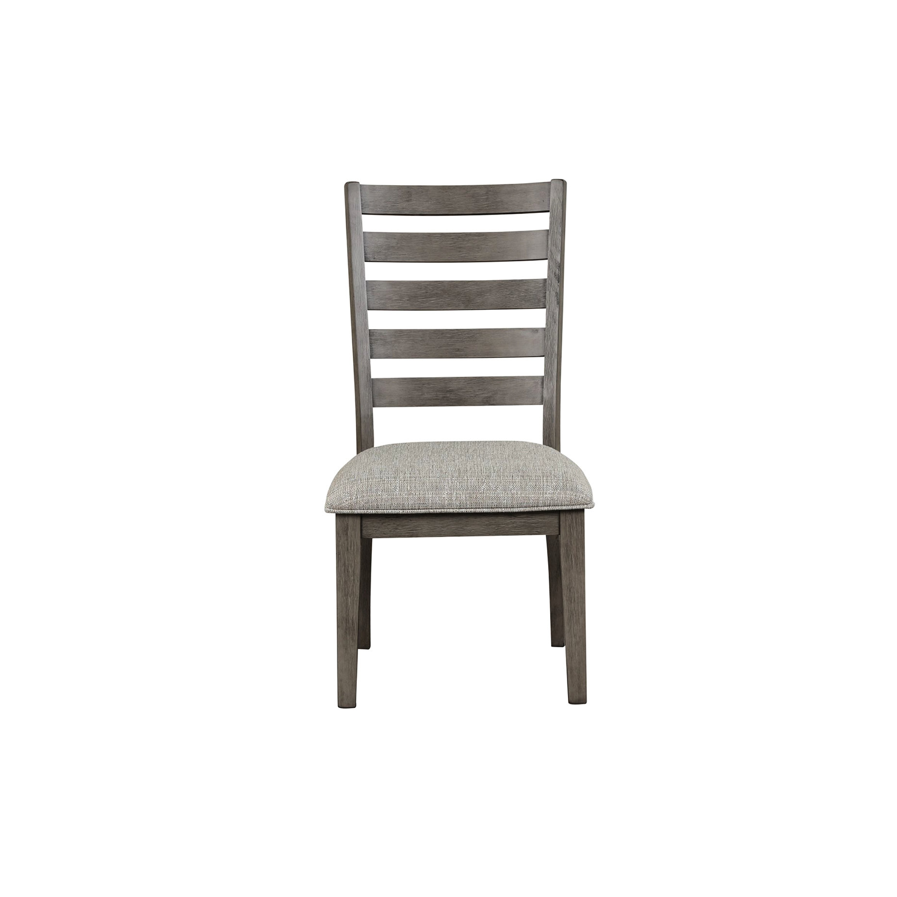 Ophelia & Co. Rustic Gray Ladderback Chair Of 2 With Upholstered Seat ...