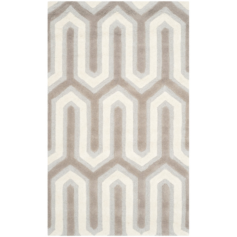 George Oliver Ellicott Hand Tufted Wool Geometric Rug & Reviews | Wayfair