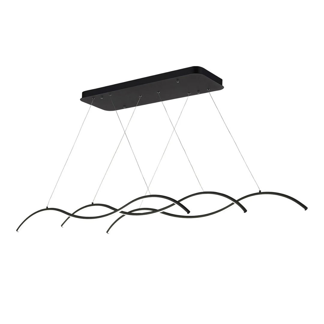 Green Light Depot Greenlightdepot Modern Wave Chandelier Led Spiral ...