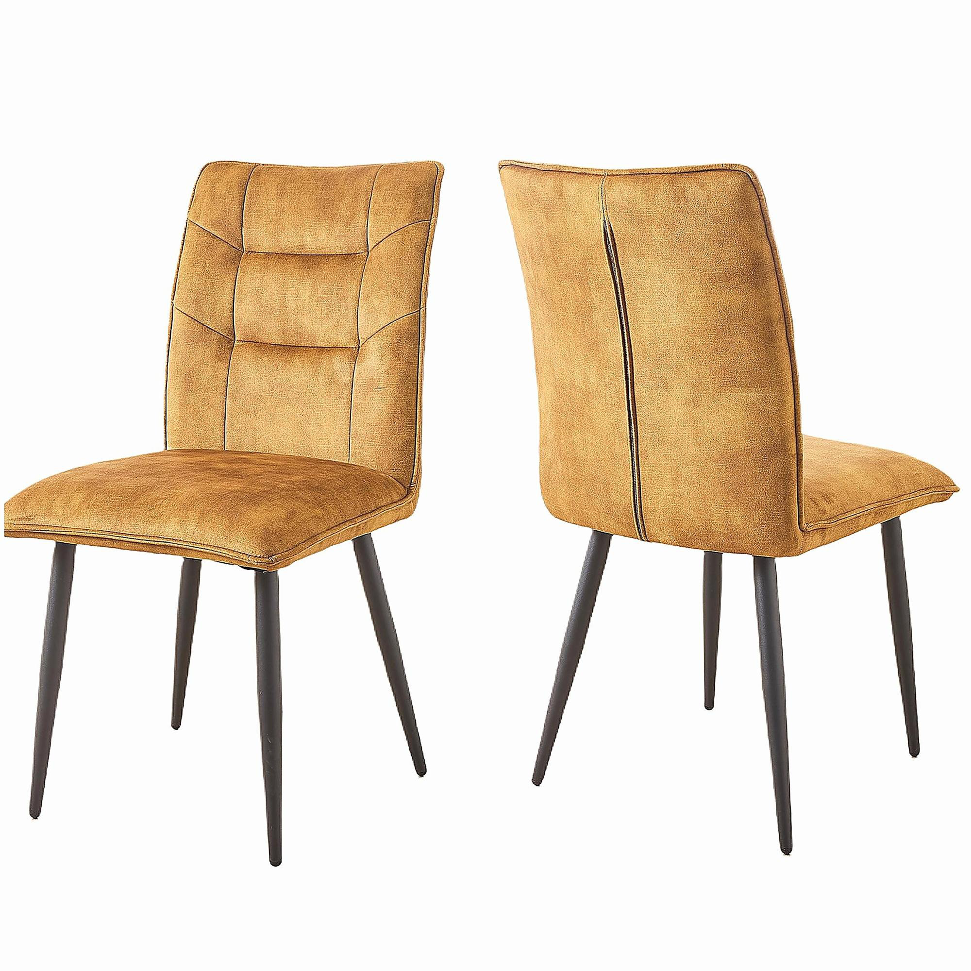 Ophelia & Co. Modern Velvet Dining Chairs 2-Piece Set - Soft Cushioned ...