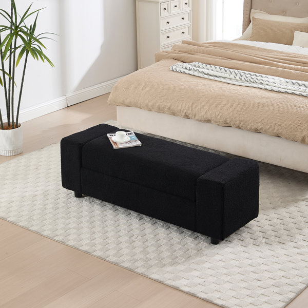 Ebern Designs Modern Upholstered Bench With Storage And Removable ...