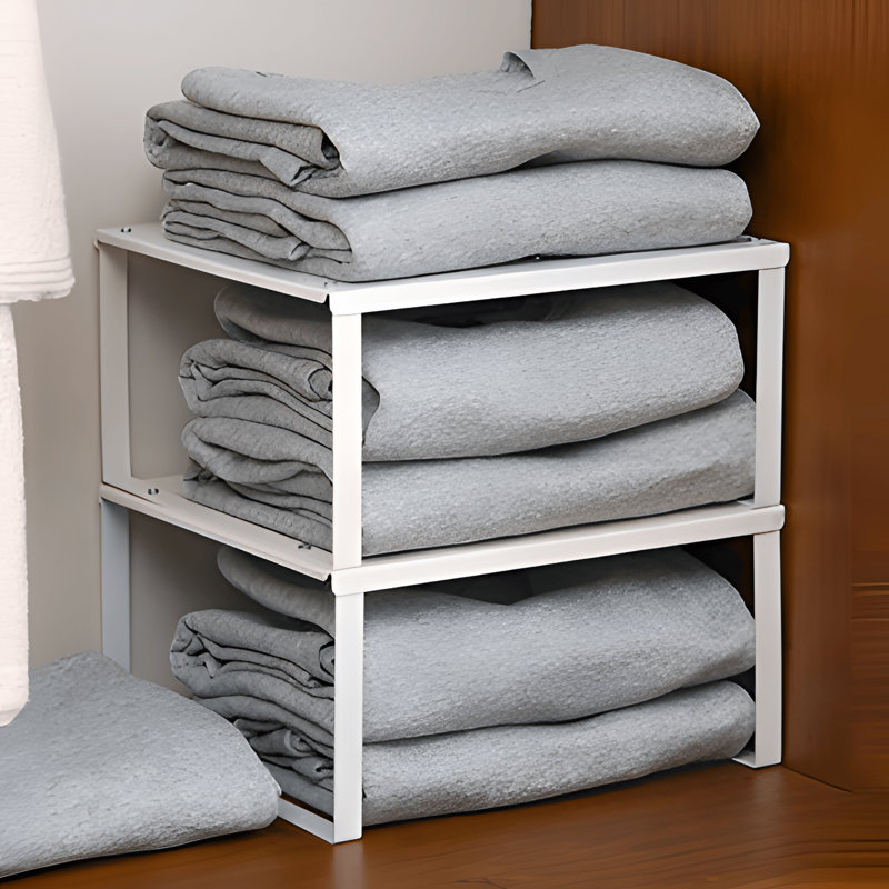 Rebrilliant Mieya Storage Shelf Riser Rack Two in One 12x9x6 Metal ...