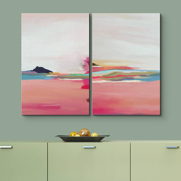 SIGNLEADER Colorful Brushstrokes Bright Pink Abstract Shapes Preppy ...