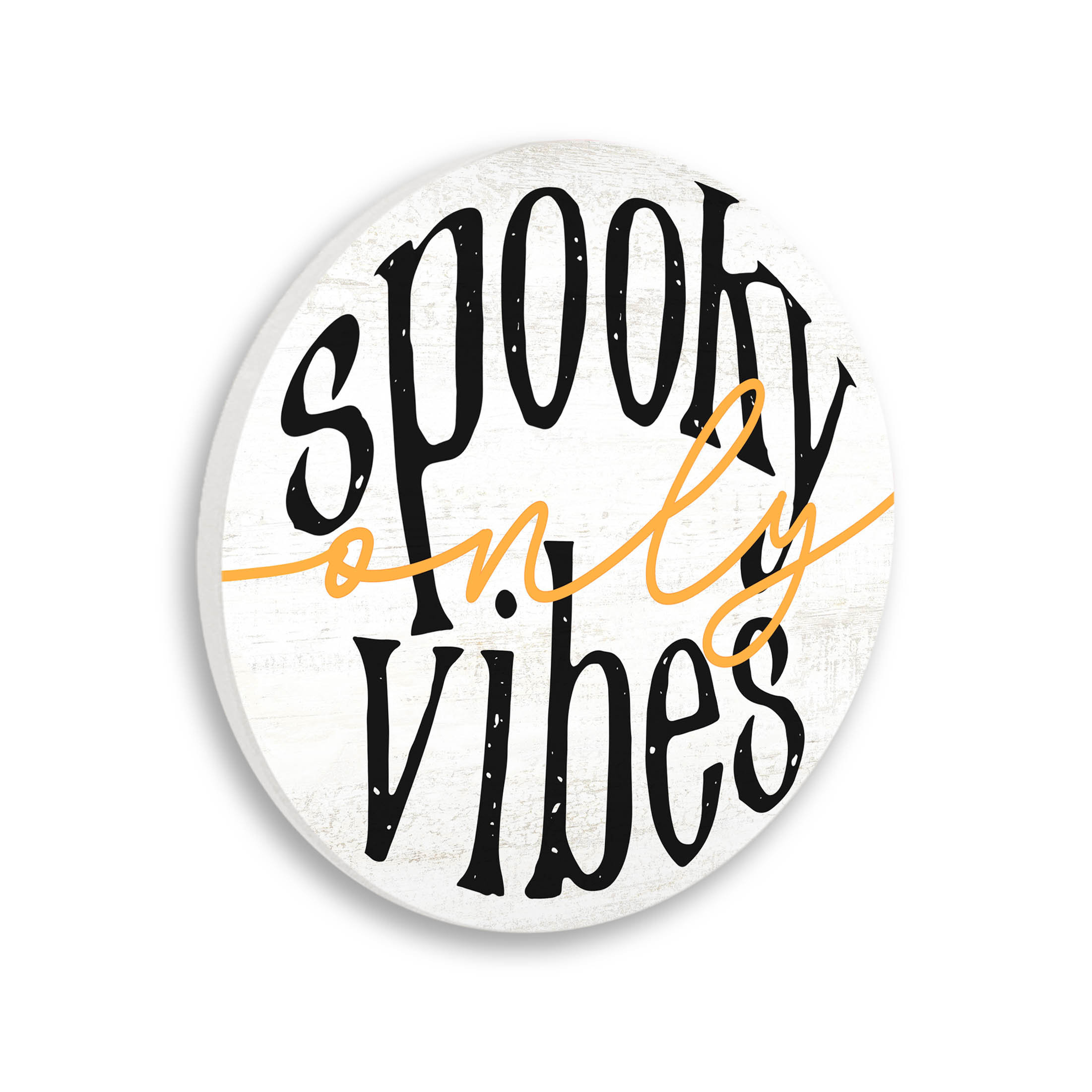 Stupell Industries Spooky Vibes Only Phrase Circular Wall Plaque By Lil ...