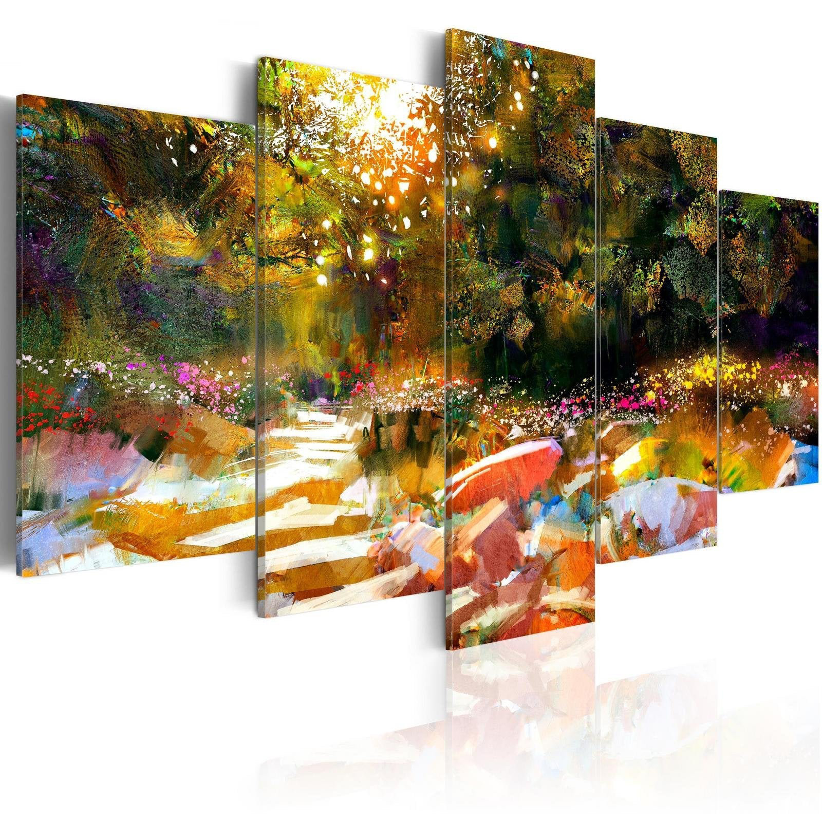 Red Barrel Studio® Hanshu Land Of Fairies On Canvas 5 Pieces Print ...