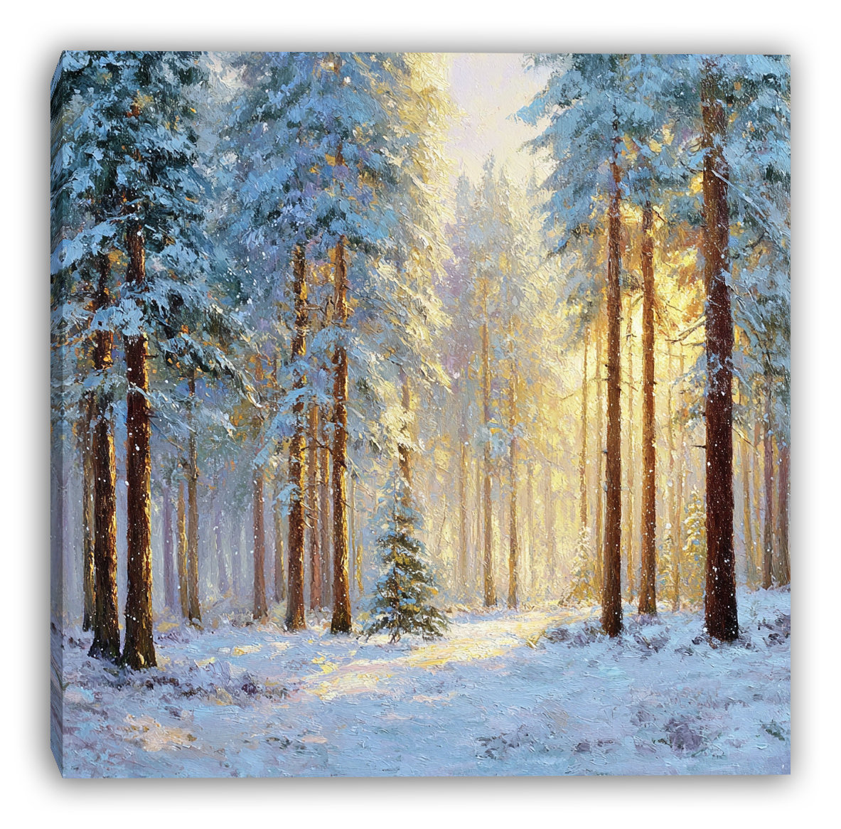 Ophelia & Co. Snowfall Serenity Wrapped Canvas Wall Art | Wayfair