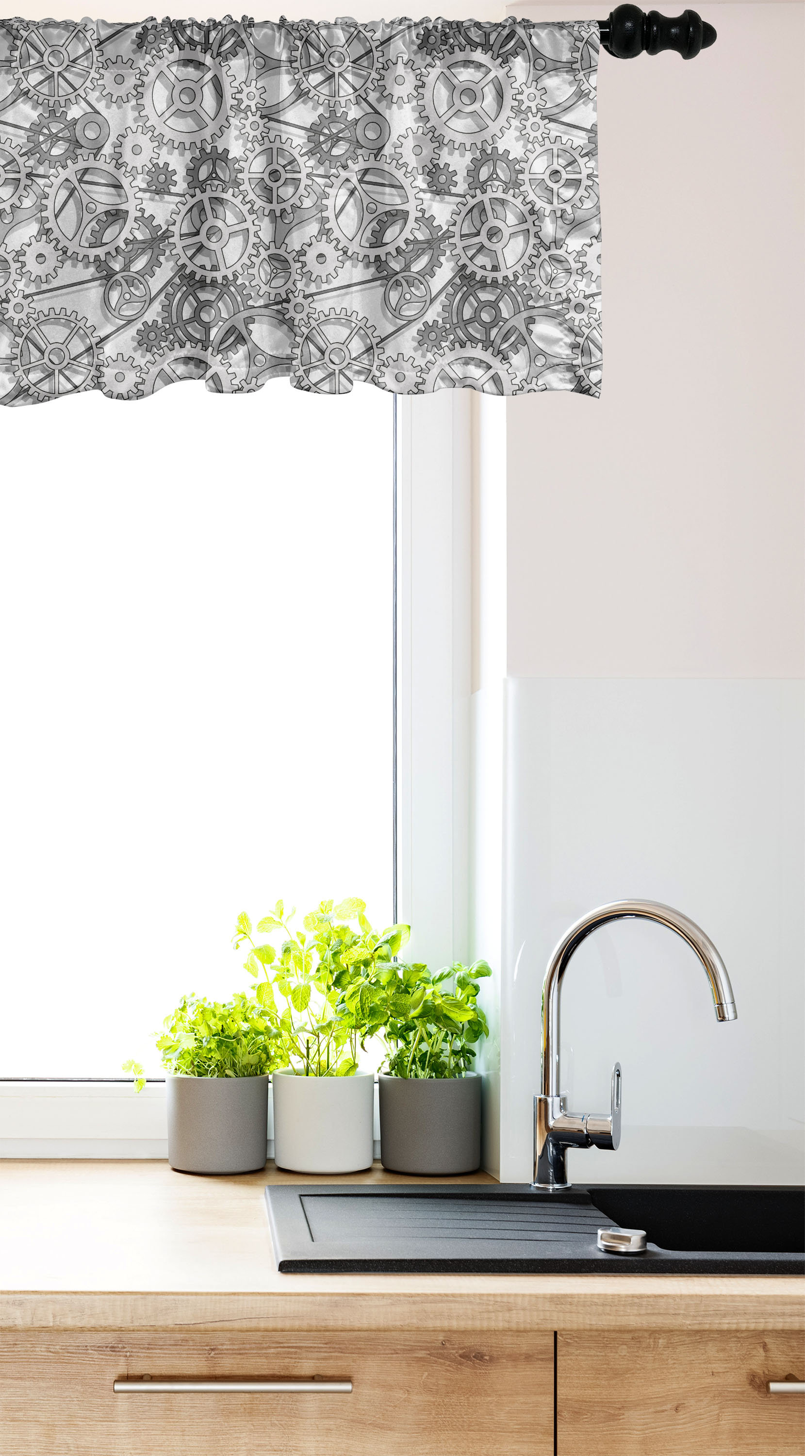 Ambesonne Tattoo Valance Pack of 2 Mountains Trees Eagles | Wayfair