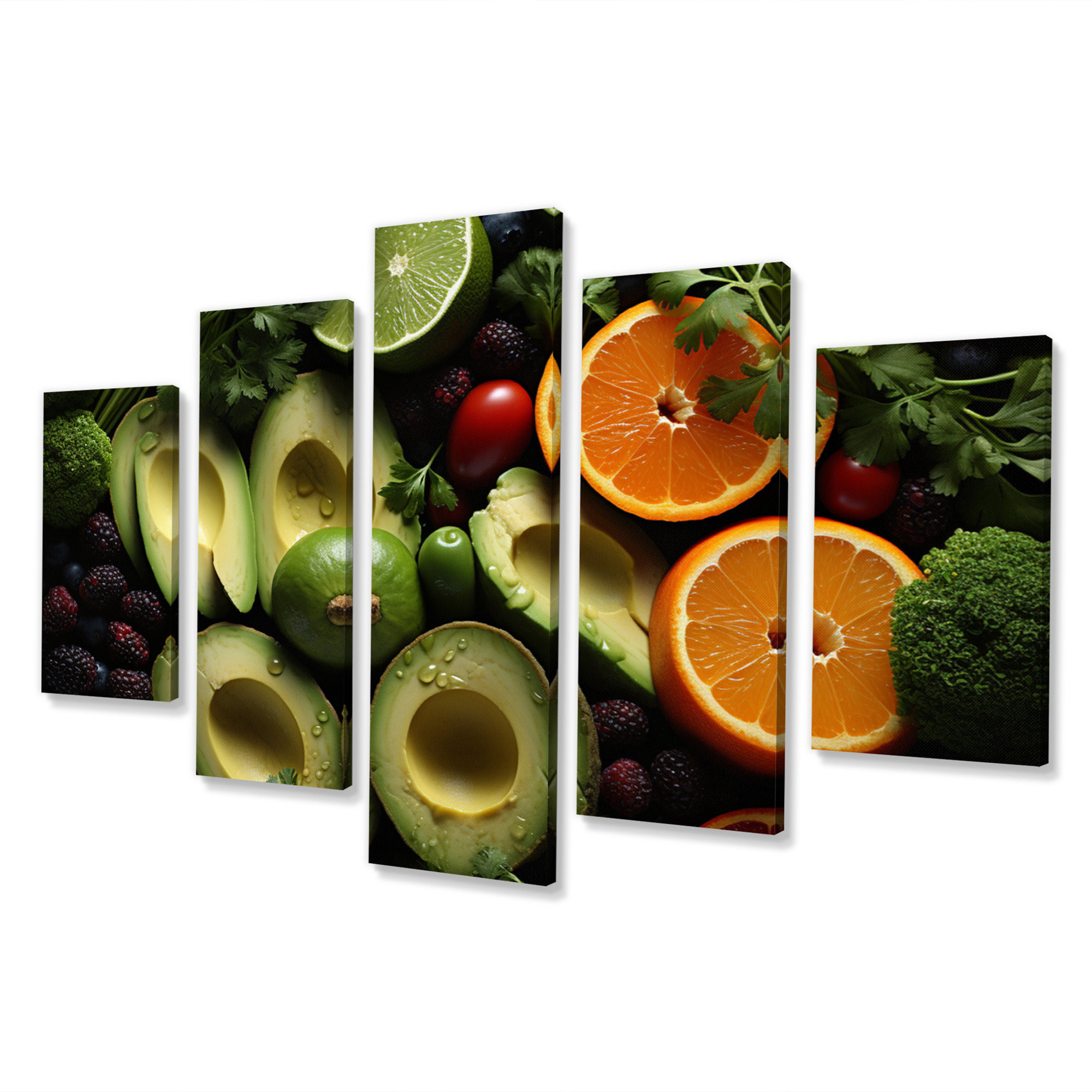 Latitude Run® Vegatable Healthy Macro Food II - Farmhouse Canvas Wall ...