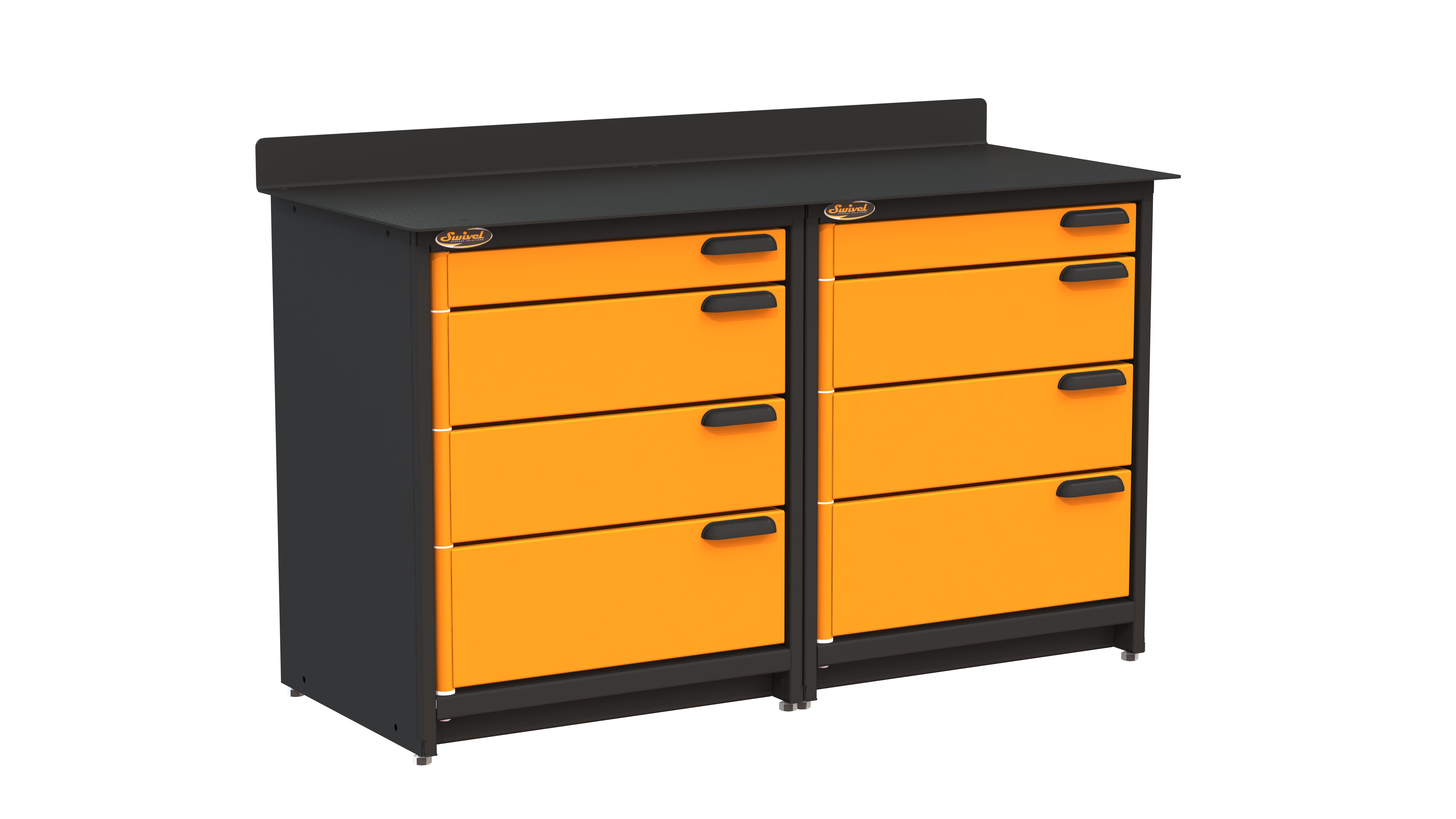 Swivel Storage Solutions 36" H x 24" W x 60" D 2 Piece Storage Cabinet ...