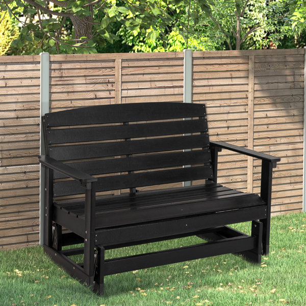 Lark Manor™ Outdoor Atena Rocker Plastic Bench | Wayfair