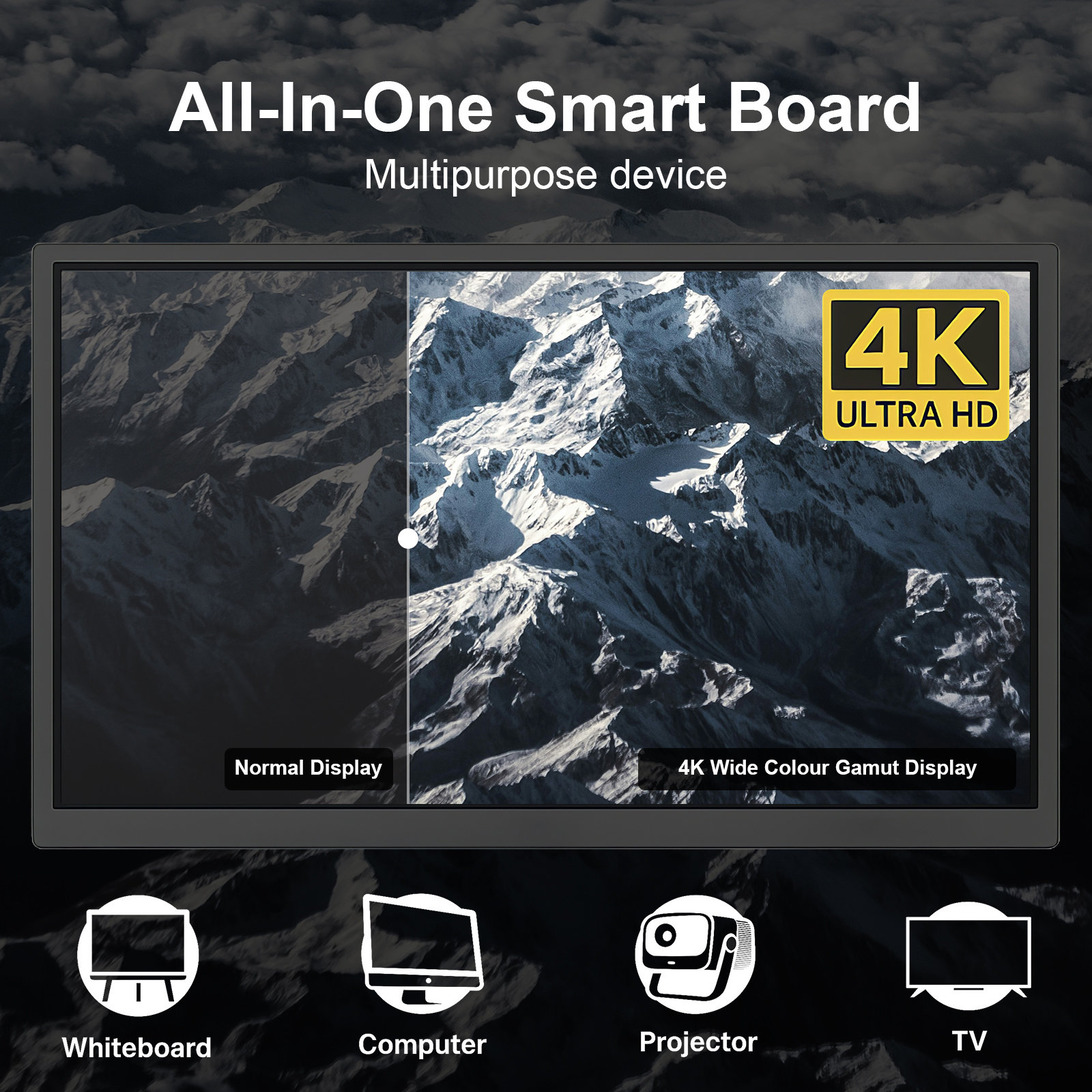 JYXCN 86 Inch Ultra HD Smart TV with Built-in Wi-Fi Dual OS System ...