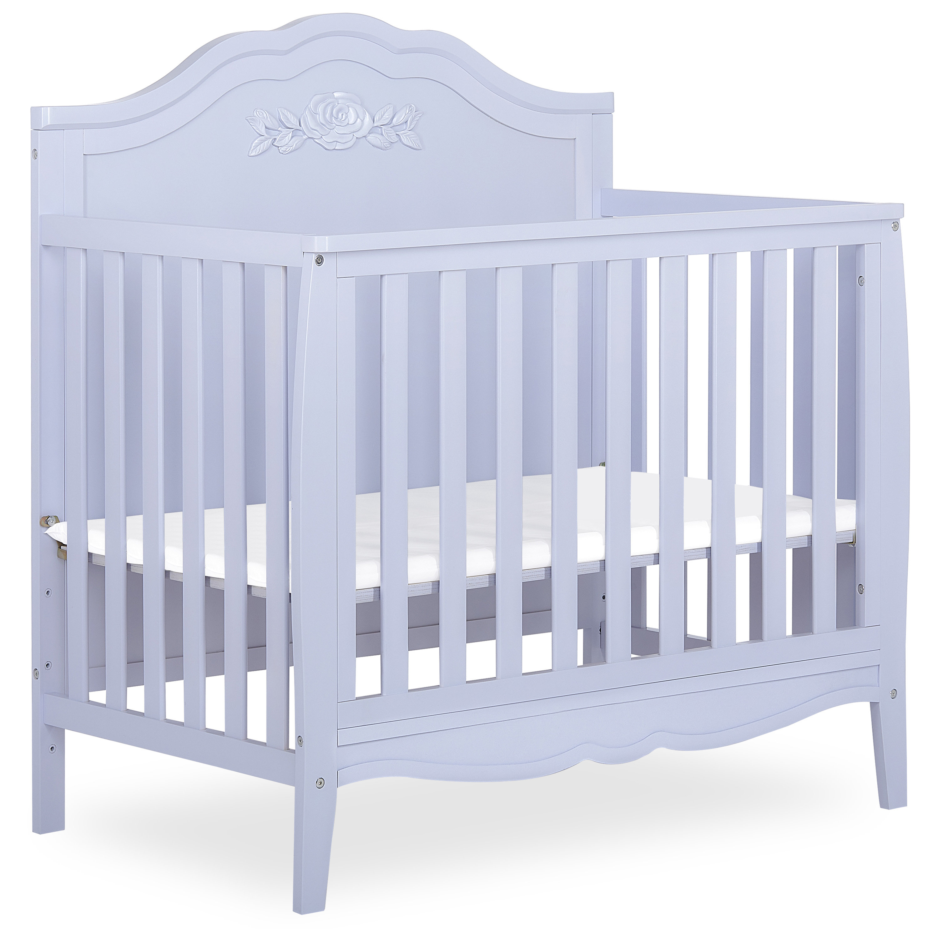 Harriet Bee Sweetpea Baby Rose 4-in-1 Convertible Mini Crib | Wayfair
