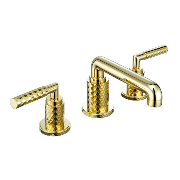 VanityIn High-End Textured Brass Widespread Bathroom Faucet With ...