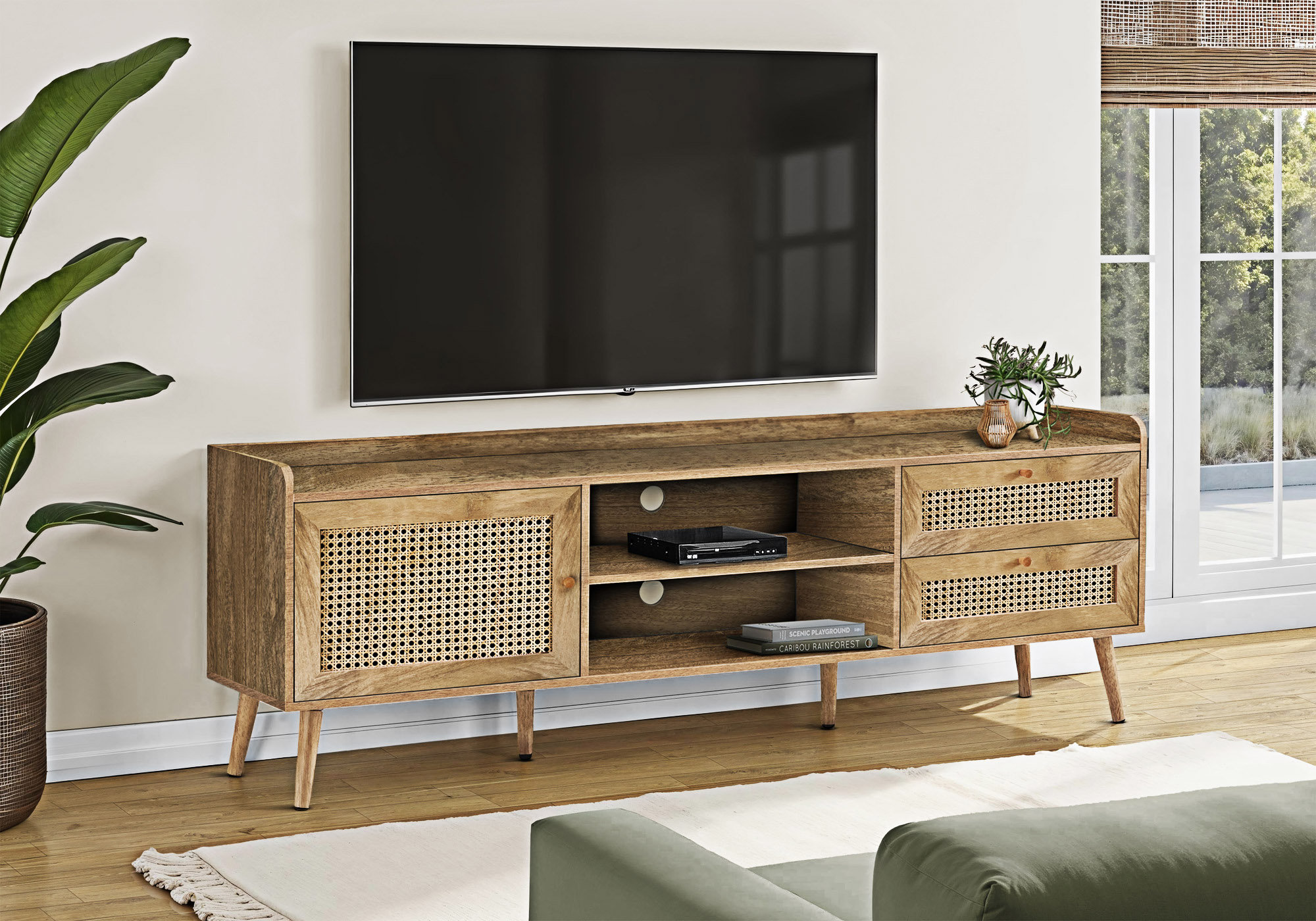 Latitude Run® Tv Stand Media Entertainment Center With Storage | Wayfair