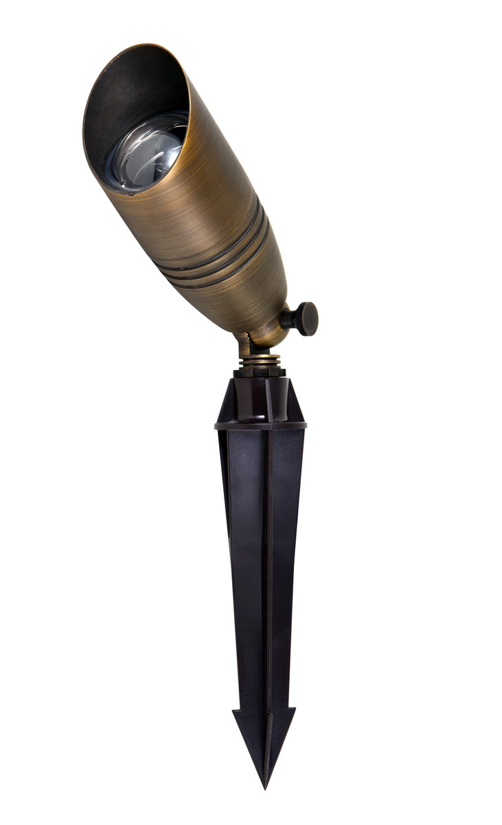 Elitco Lighting Outdoor Cast Brass Spot Light 3"w X 8.5"h | Wayfair