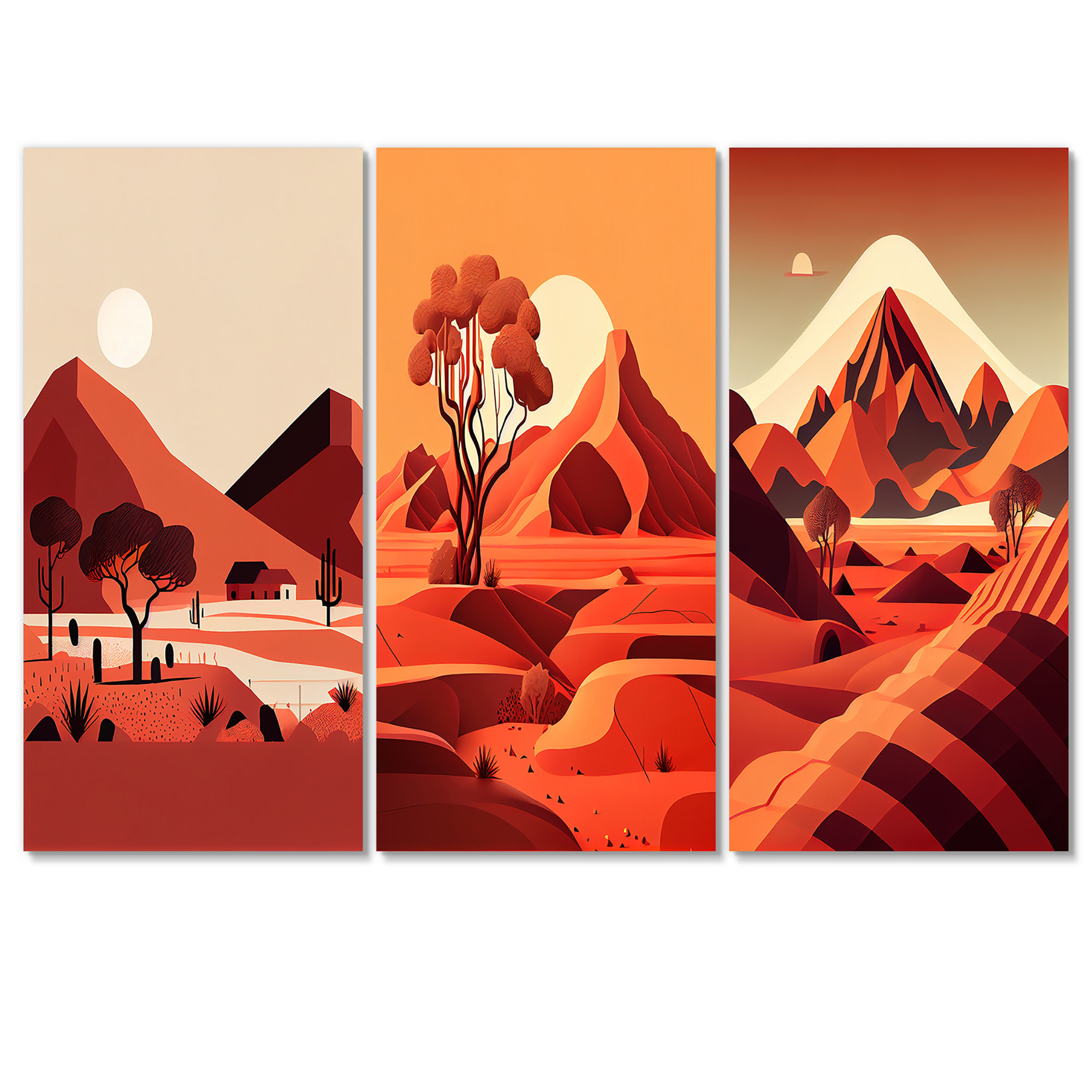 Millwood Pines Full Moon Over Terra Cotta Mountains I - Landscape ...