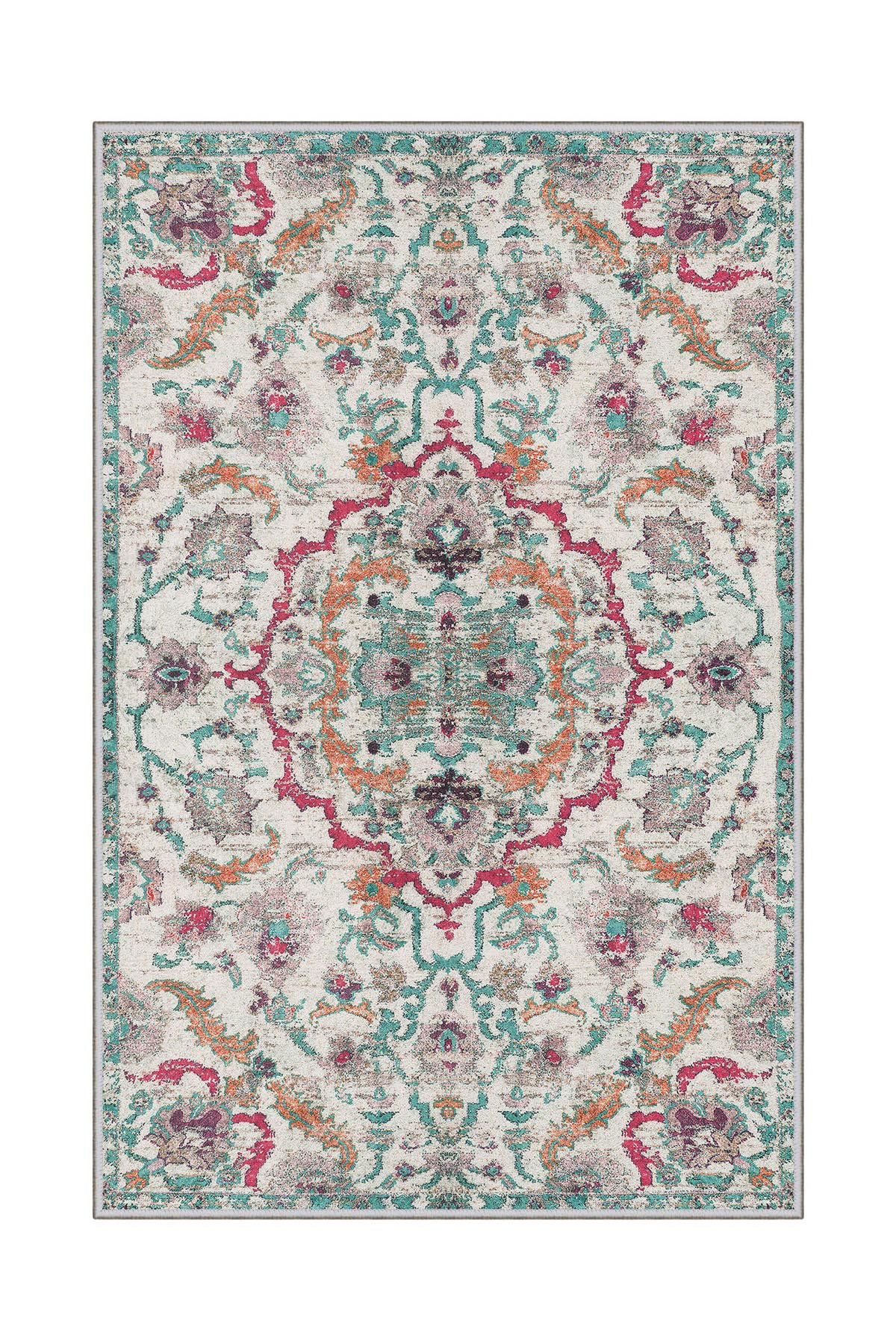 East Urban Home Alia Oriental Machine Made Power Loom Polyester Area ...