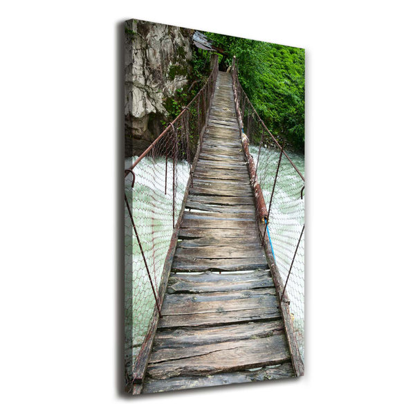 Union Rustic Suspension Bridge - Wrapped Canvas Art Prints | Wayfair.co.uk