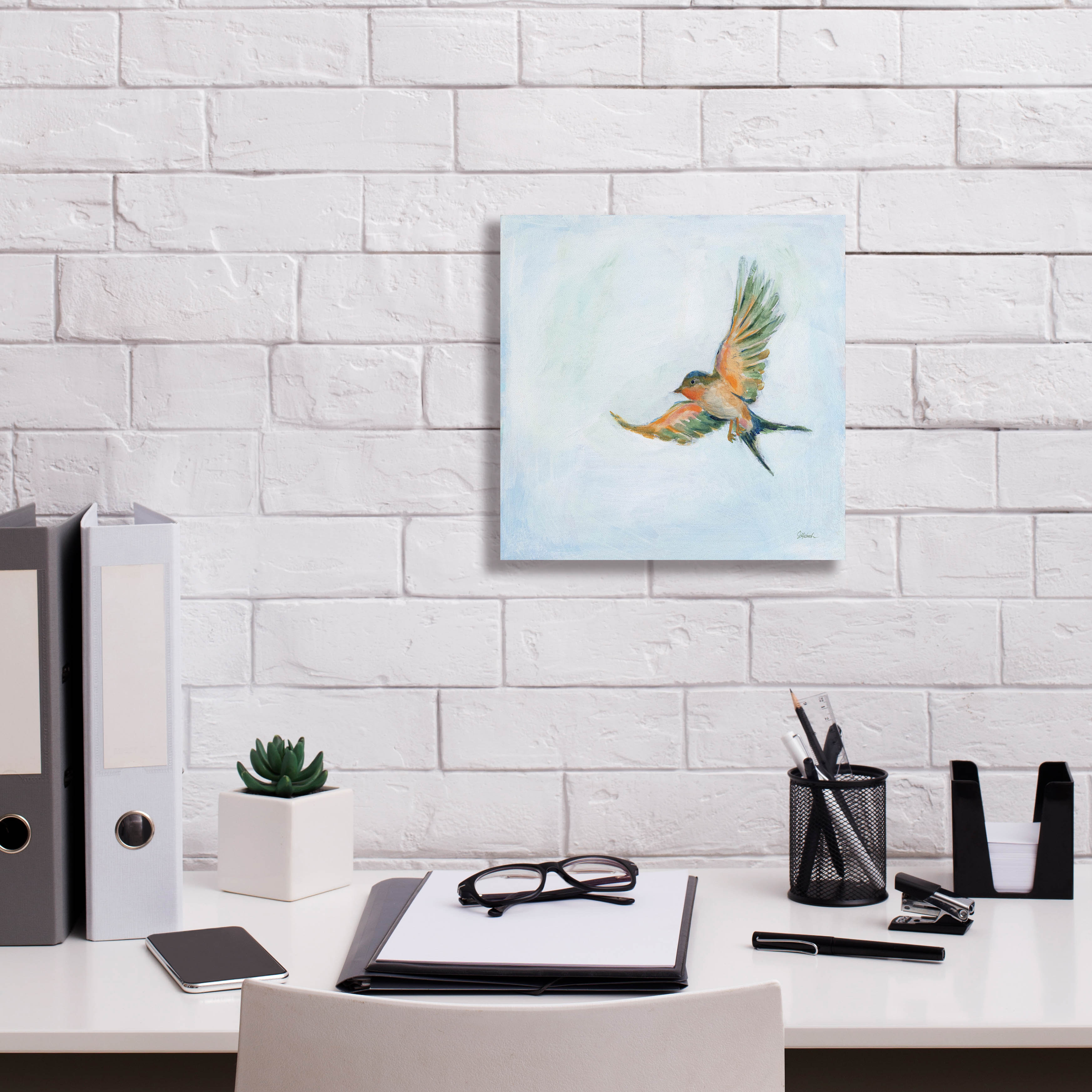 Winston Porter 'Barn Swallow Flight 3' by Sue Schlabach Canvas Wall Art ...