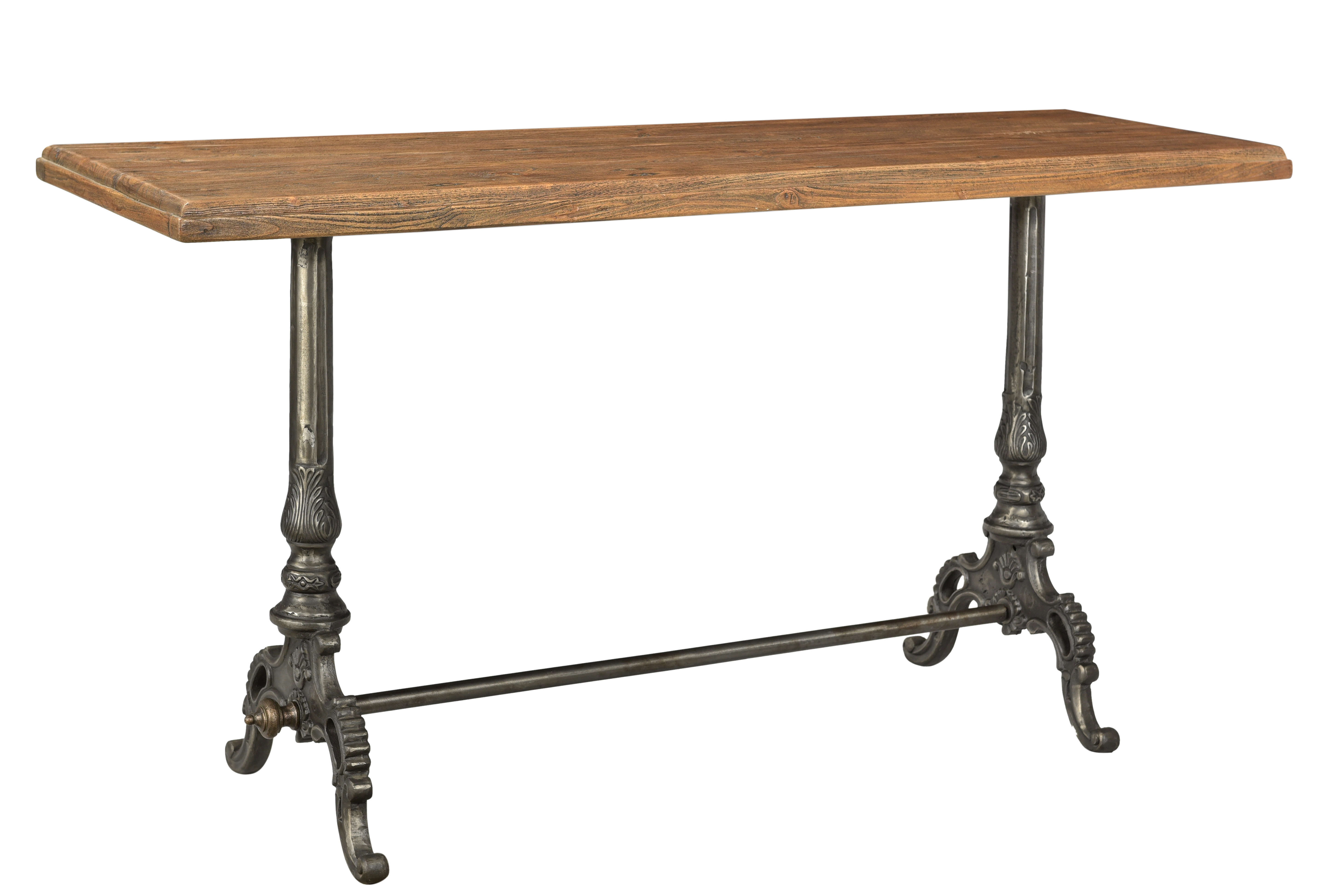 Williston Forge Console Table, Made with Solid Wood Top & Metal Base ...