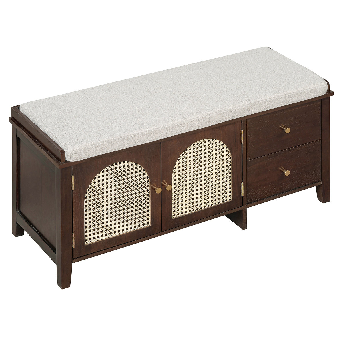 Dakota Fields Shoe Storage Bench, Vintage Shoe Bench With Storage And ...