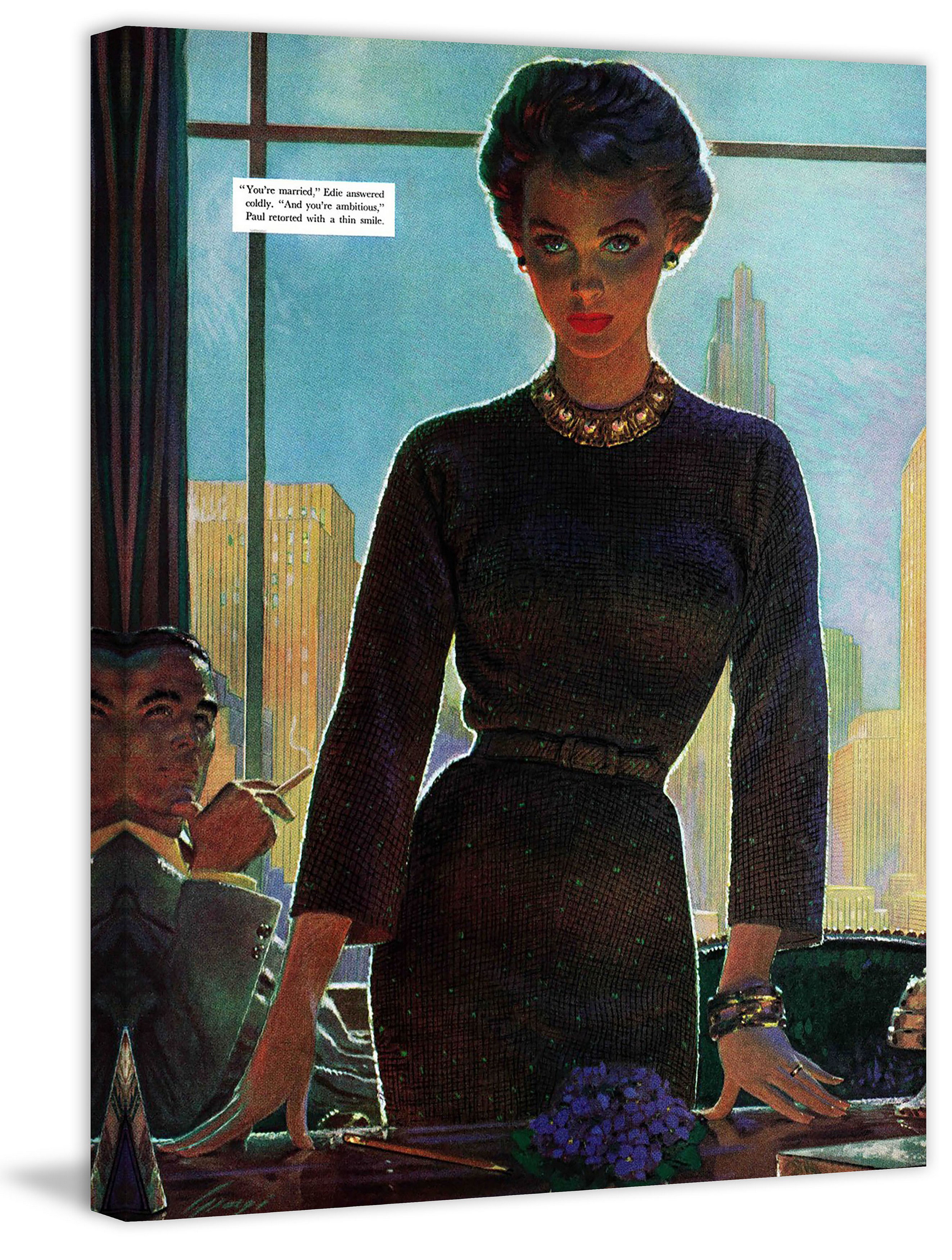 Marmont Hill Vintage Fashion The Fall of Edie Markham Print on Wrapped ...